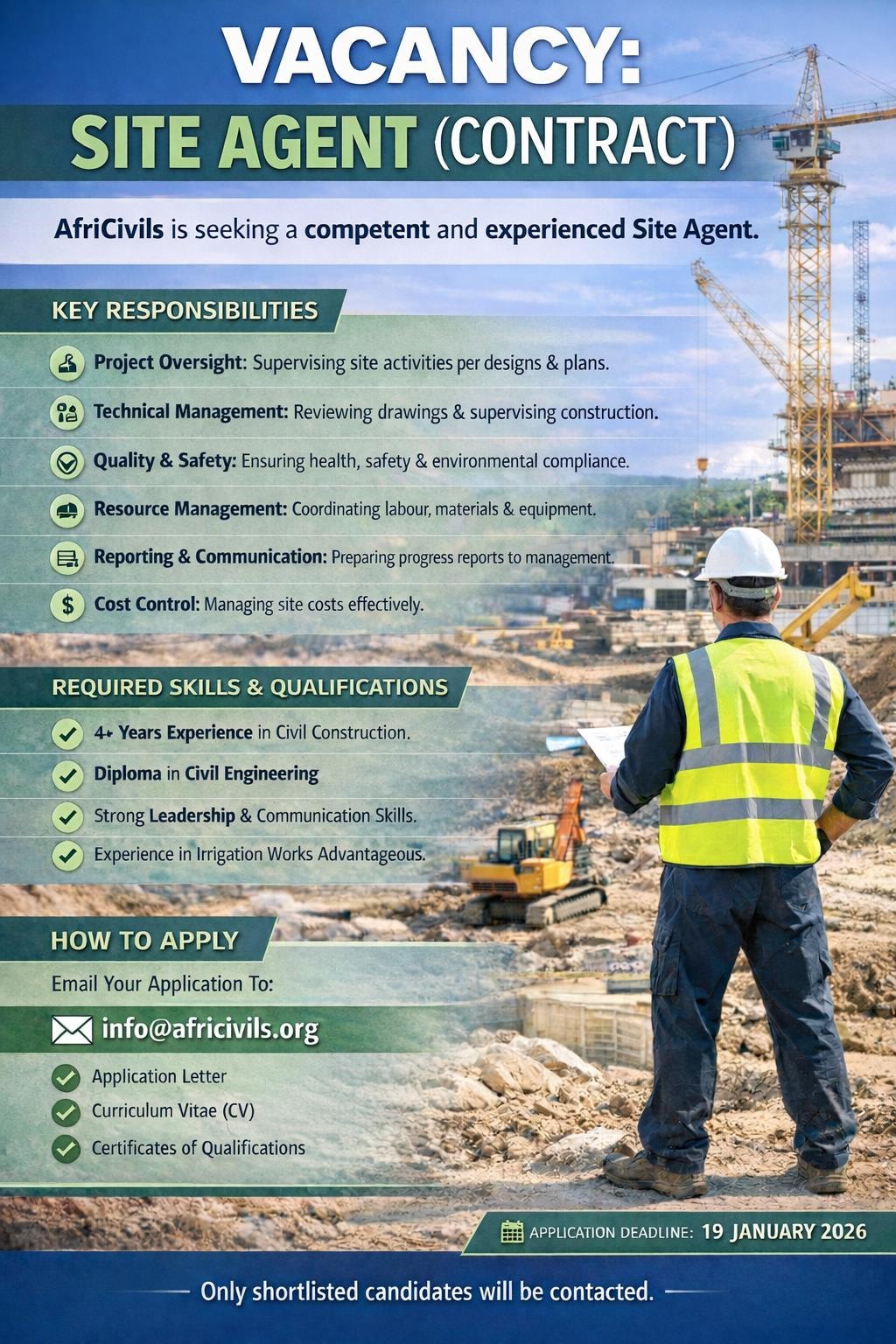 SITE AGENT (CONTRACT) - Thubelihle