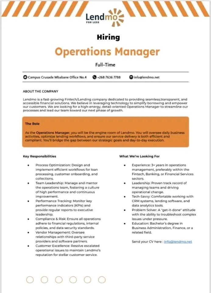 Operations Manager - Thubelihle