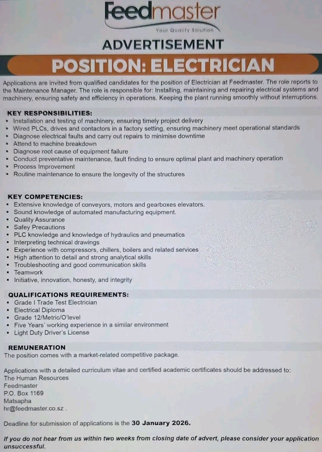 ELECTRICIAN - Thubelihle